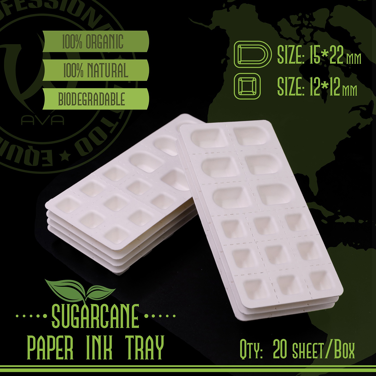 Sugarcane Paper Ink Caps Joined